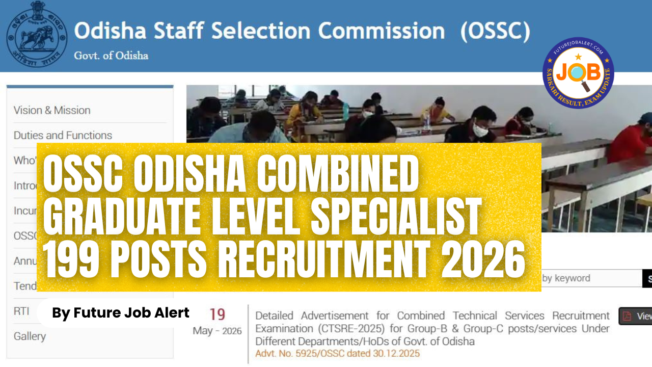 OSSC Odisha Combined Graduate Level Specialist Online Form 2026 ...
