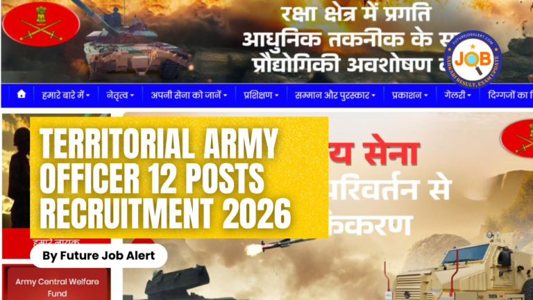 Territorial Army Officer Recruitment 2026– 12 Posts | Apply Online Last ...