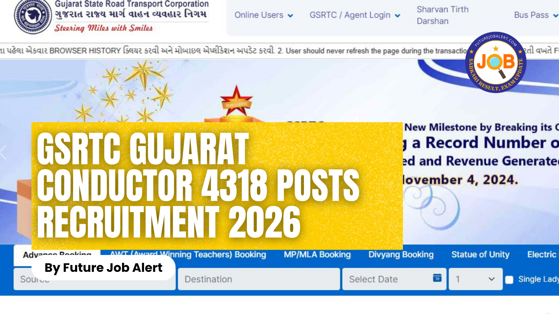 GSRTC Gujarat Conductor Recruitment 2026: Apply Online for 4318 Posts ...