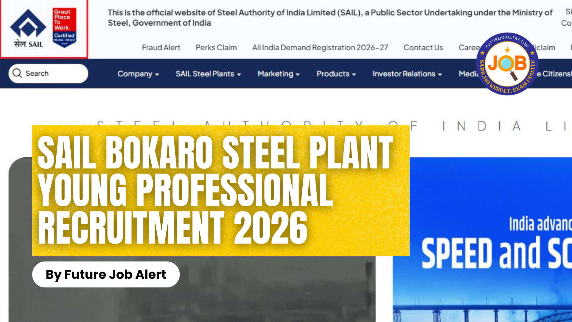SAIL Bokaro Steel Plant Recruitment 2026: Apply Online for Young ...