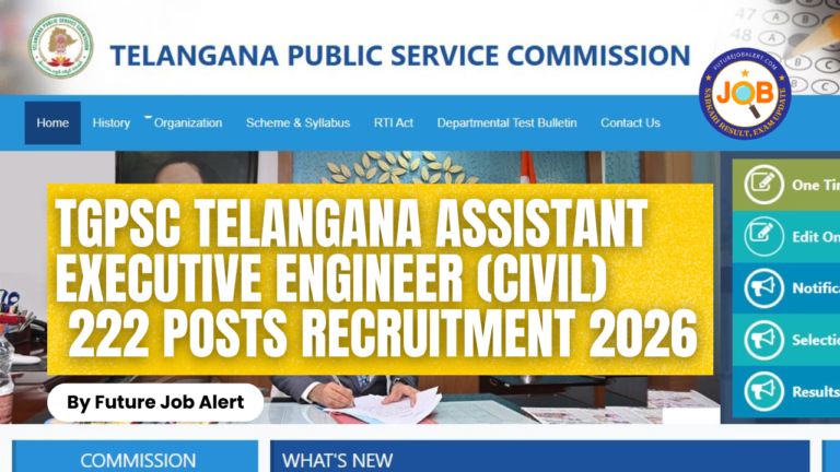 TGPSC Telangana Assistant Executive Engineer (Civil) Recruitment 2026 ...
